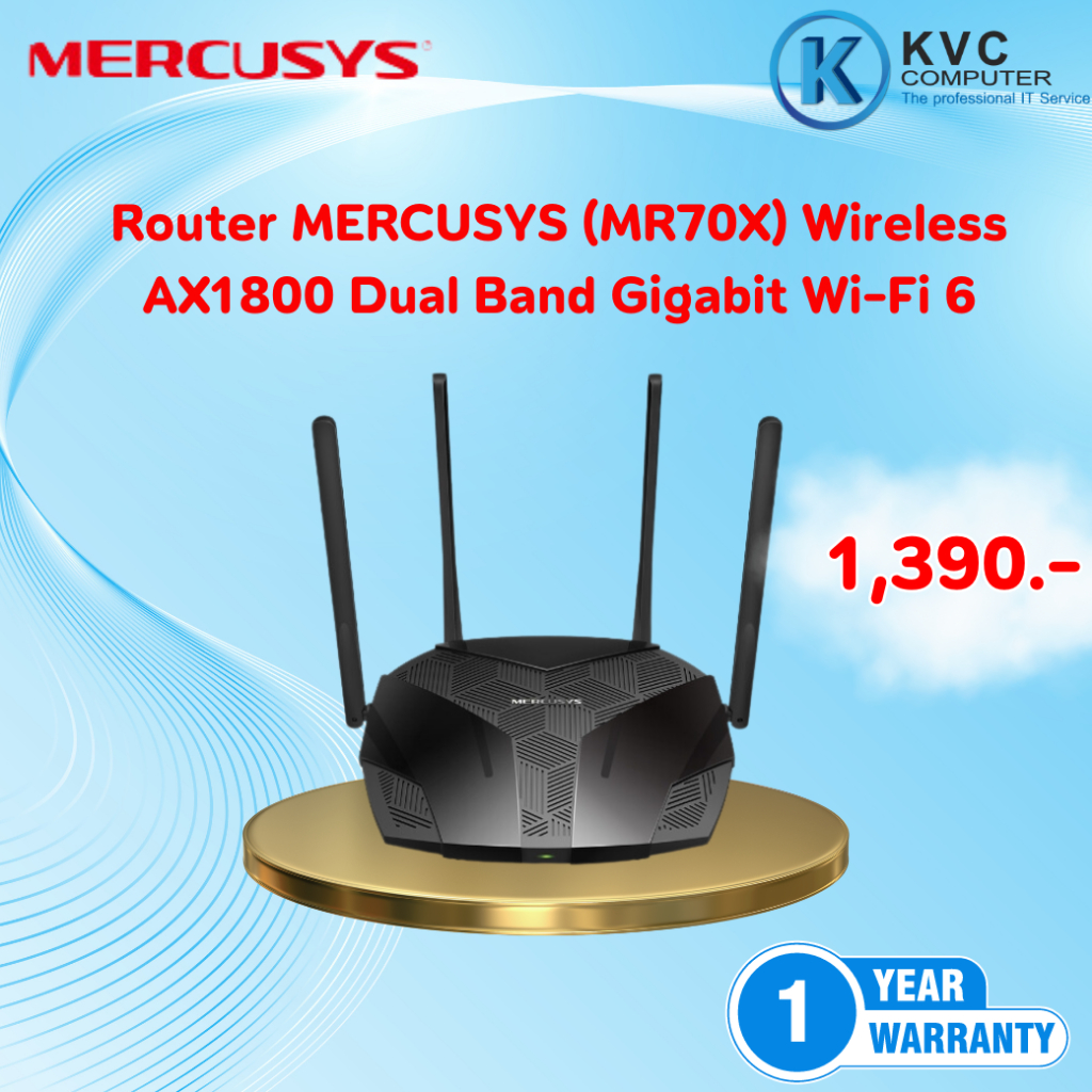 Router MERCUSYS (MR70X) Wireless AX1800 Dual Band Gigabit Wi-Fi 6 ...