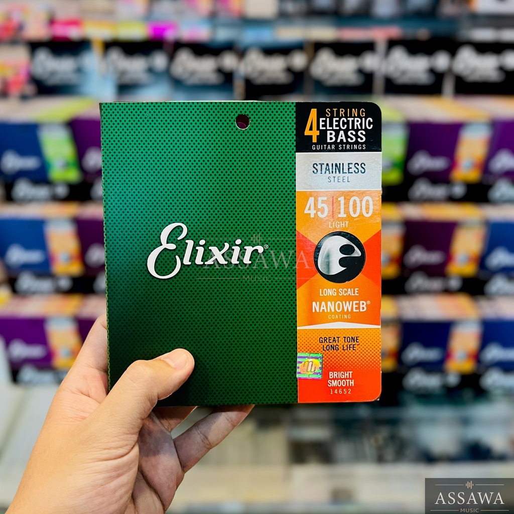 Elixir สายเบส 4 สาย 5 สาย เคลือบกันสนิม ของแท้ Electric Bass String ...