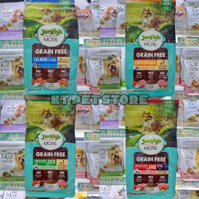 Jerhigh More สูตร Grain Free อาหารสุนัข ขนาด 400 กรัม บรรจุ 1 ถุง | Shopee Thailand