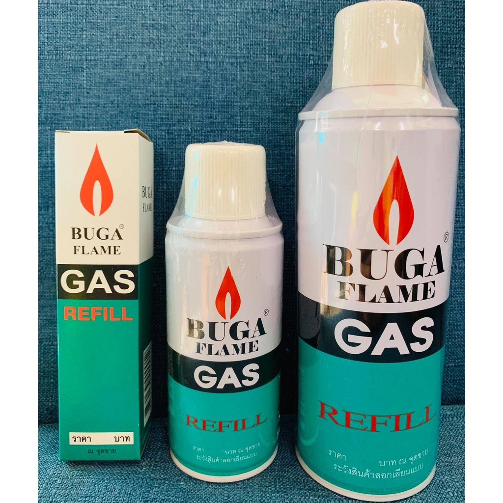 BUGA FLAME REFILL แก๊สกระป๋องบูก้า สำหรับเติมไฟแช็ค ขนาดใหญ่ 290 กรัม ...