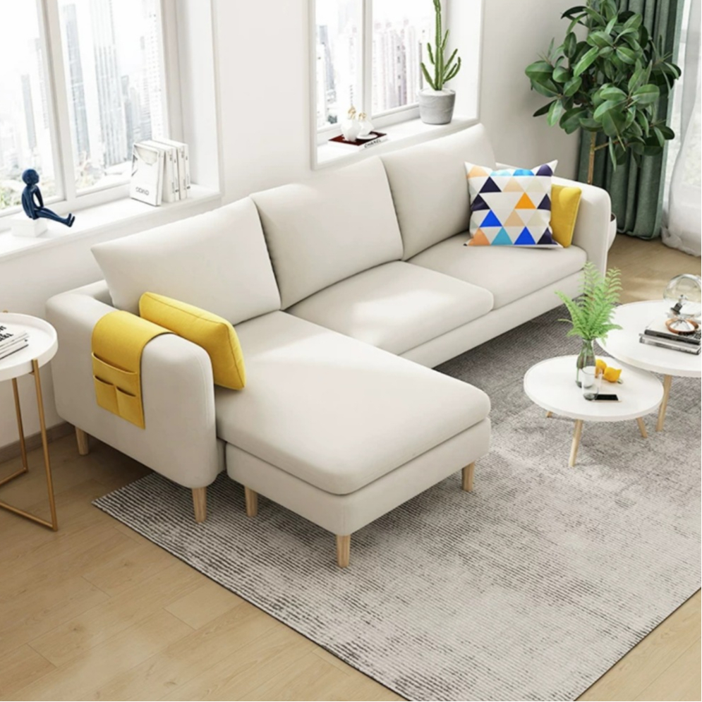 DUDEE โซฟาตัว L โซฟาเข้ามุม สไตล์โมเดิร์น ออกแบบมาเพื่อรองรับการนั่ง/นอน ได้สบาย | Shopee Thailand
