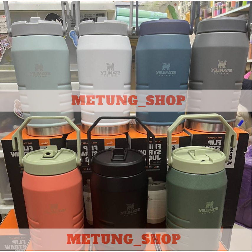 กระติกเก็บความเย็นหลอดในตัว STANLAY THE ICEFLOW FLIP STRAW JUG . ขนาด 40Oz/1.18L และ 64Oz/1.9L ...