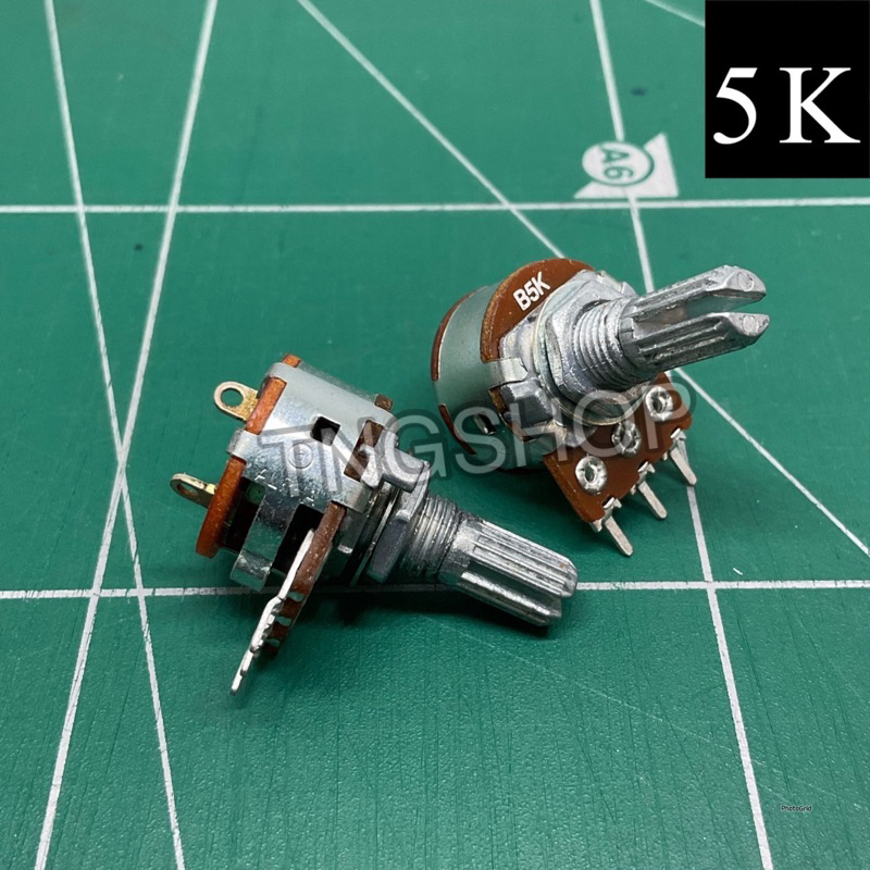 VR วอลลุ่ม มีสวิตช์ ชั้นเดียว ALPHA 5K 10K 20K 50K 100K 500K แกน17มิล ...