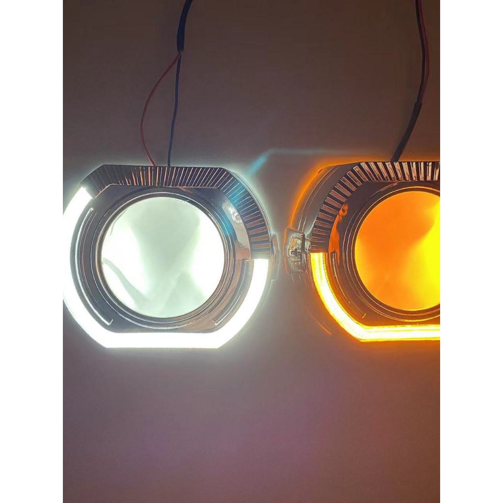 1 คู่ รถยนต์ โปรเจคเตอร์ 3.0 bi led projector shroud ไฟเดย์ไลท์+หลอดไฟ ...
