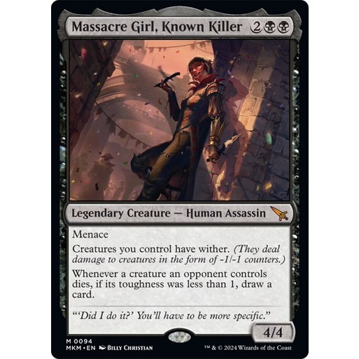[MTG][Single][MKM] Massacre Girl, Known Killer ระดับ Mythic [ภาษาอังกฤษ ...