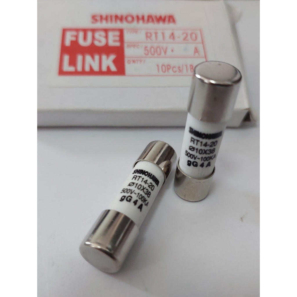 "SHINOHAWA " ฟิวส์กระเบื้องเซรามิค FUSE LINK RT14-20 Ø10X38 ***(ราคาต่อ ...