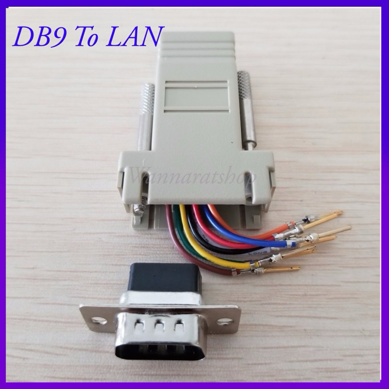 หัวประกอบ RS232 DB9 to RJ-45 Modular Adapter | Shopee Thailand