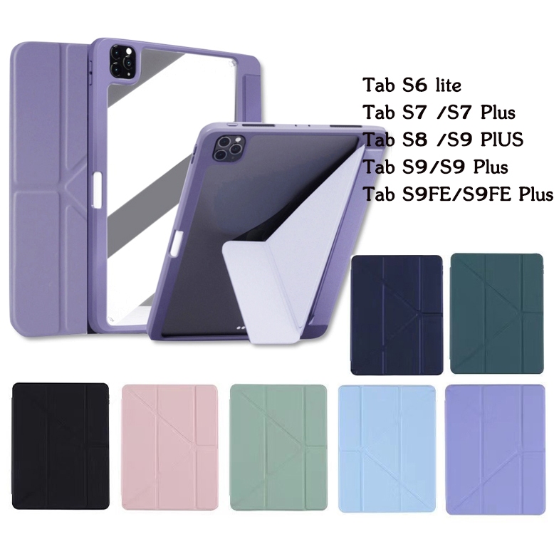 เคส Tab S6 lite ช่องปากกา เคสแท็บเล็ต สําหรับ Samsung Galaxy Tab S9FE S7 lite/Tab S7FE S7 S8 S9 ...