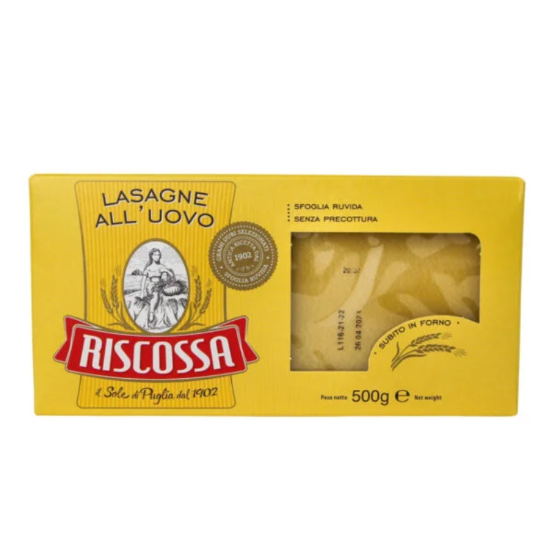 ริสคอสซ่า แผ่นลาซานญ่าไข่ No. 95 ขนาด 500 กรัม - Lasagne with Egg 500g ...