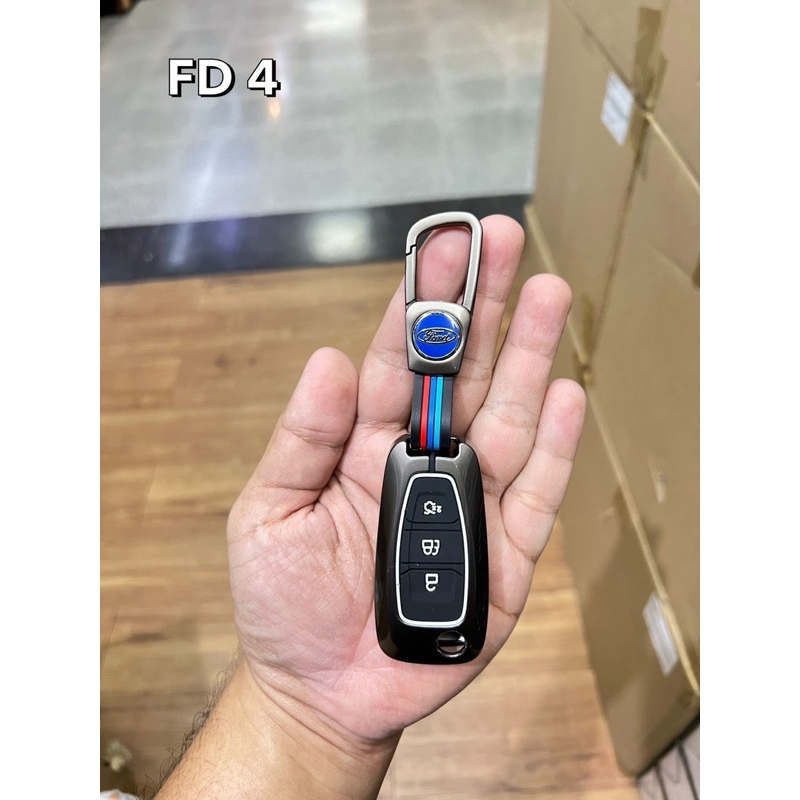 Key case FORD เคสโลหะพร้อมพวงกุญแจ ตรงรุ่น Ranger T6 Focus 2012 ฟอร์ด ...