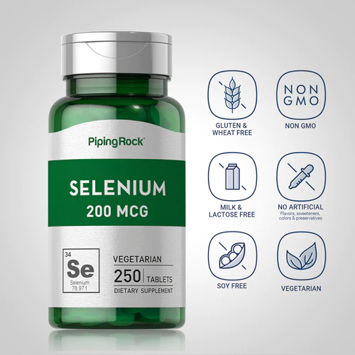 ขวดใหญ่ 250 เม็ด Piping rock Selenium 200 mcg ซีลีเนียม จากอเมริกาค่ะ ...