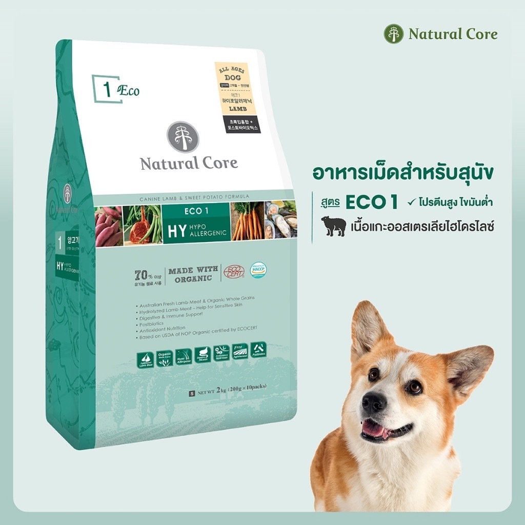 (1kg)Natural Core ECO 1 Lamb อาหารสุนัข สูตรเนื้อแกะ จากเกาหลี🇰🇷 ...