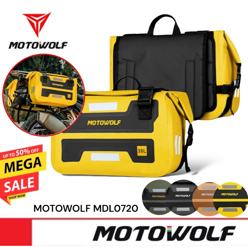 [ในไลฟ์ มีโค้ดลด 100.-]🔥 MOTOWOLF MDL 0720 Motorcycle Waterproof Side ...