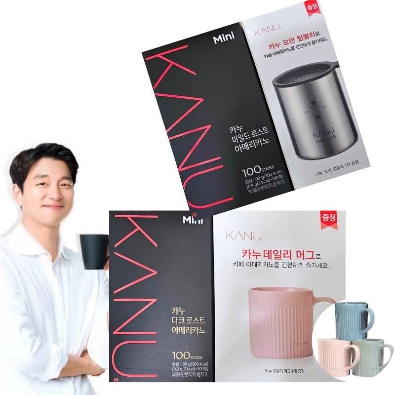กาแฟเกาหลี Maxim KANU Mini Americano Limited edition 100 Stick + Free ...