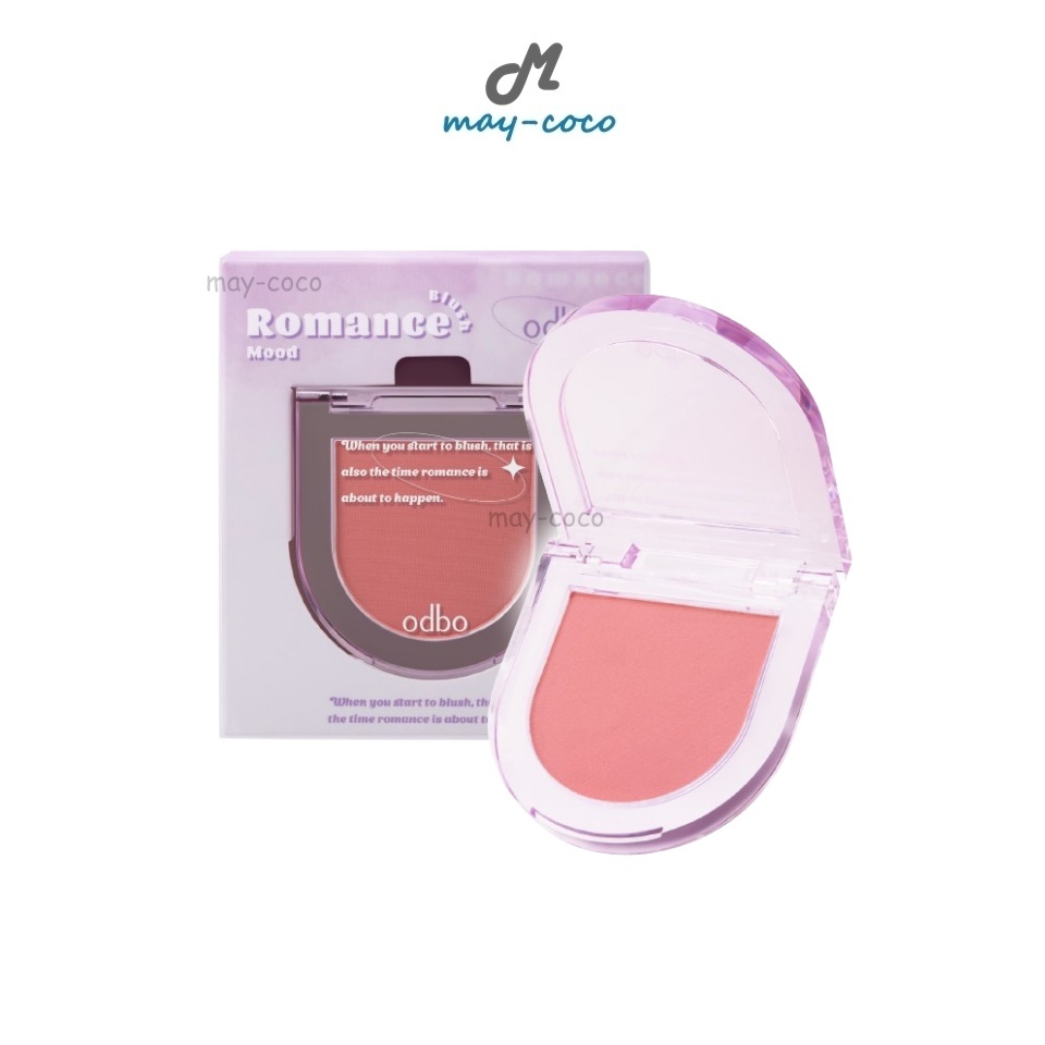 ถูก/แท้/มีไลฟ์ บลัชออน ODBO Romance Mood Blush บลัชออนโรแมนซ์ บลัชเชอร์ ปัดแก้ม แก้มสวย เนียน ...