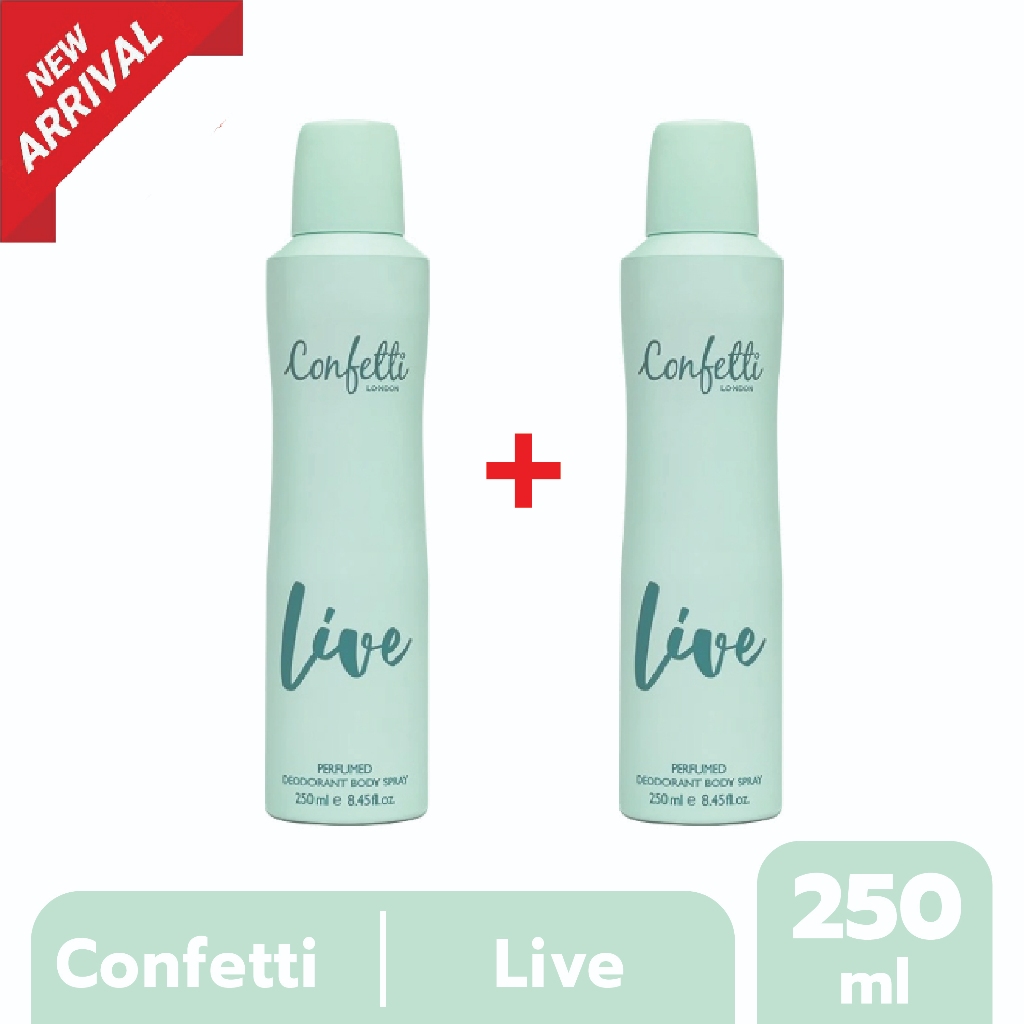 [พิเศษ!! ซื้อ1แถม1] Confetti London Body Spray - Live 250ml / คอนเฟตติ ...