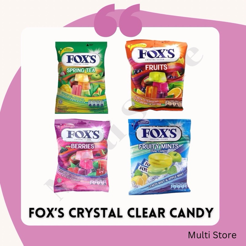 Fox’s Crystal Clear Candy (90g) - ฟอกซ์ลูกกวาดแคนดี้รสผลไม้ ขนาด 90 กรัม | Shopee Thailand