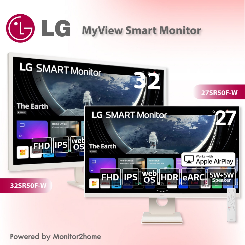 LG MyView Smart Monitor 27" 27U511SA-W, 32" 32SR50F-W,1080P IPS, Wifi ...