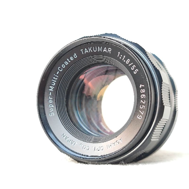 เลนส์มือหมุน Asahi SUPER MULTI COATED TAKUMAR 55mm F1.8(16) Mount M42 หน้าเลนส์ 49 มม. พร้อมฝา ...