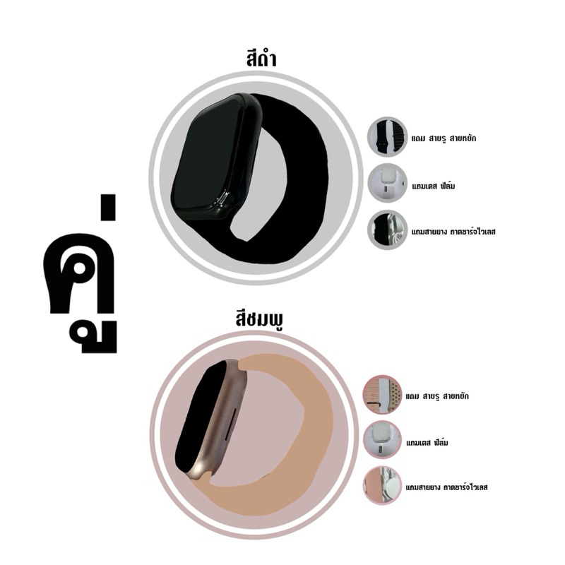เซท คู่ Smart Watch X29 pro max รุ่นนี้รองรับภาษาไทย คู่มือภาษาไทย ใช้ ...