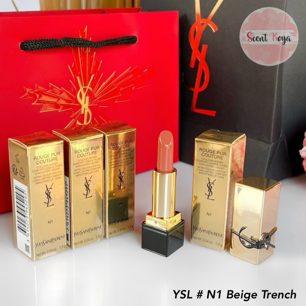 ของแท้ >> ลิปสติก YSL Rouge Pur Couture Lipstick 1.3g # N1 Beige Trench | Shopee Thailand