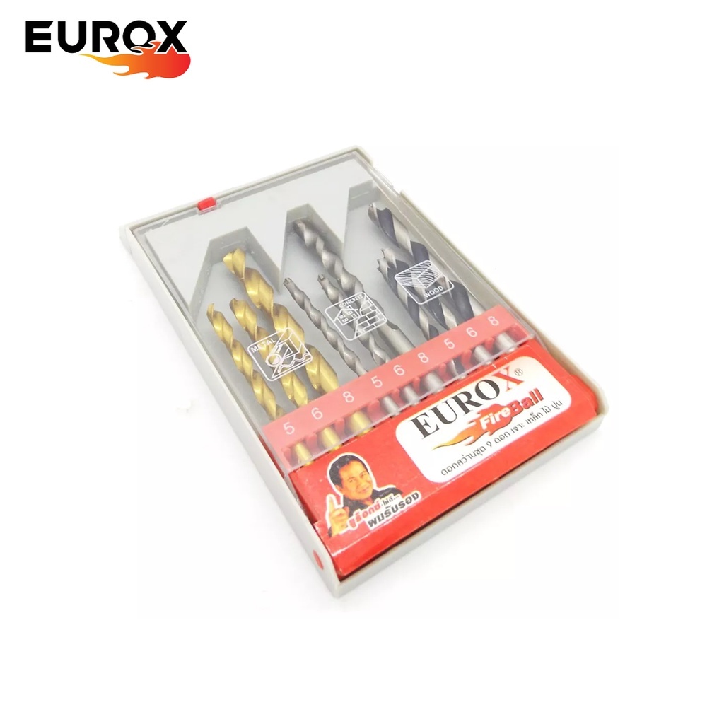 ดอกสว่านชุด 9 ดอก เจาะไม้เหล็กปูน EUROX(สินค้านี้ไม่สารถสั่งร่วมกับสินค้าอื่นได้) | Shopee Thailand