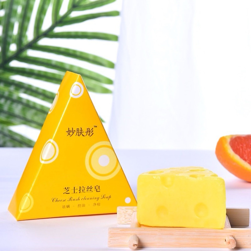Cheese Soap สบู่ชีส ฟองนุ่ม ฟองยืด ลดสิวผด สิวหัวดำ สิวที่หลัง รอยสิว ...