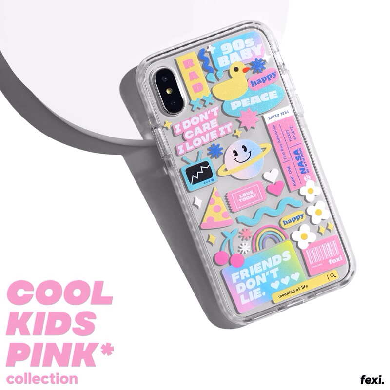 เคสไอโฟน ((สั่งทำชื่อได้)) “ Coolkids Pink “ iPhone Case for 12 - 16 series & Samsung S24 series ...