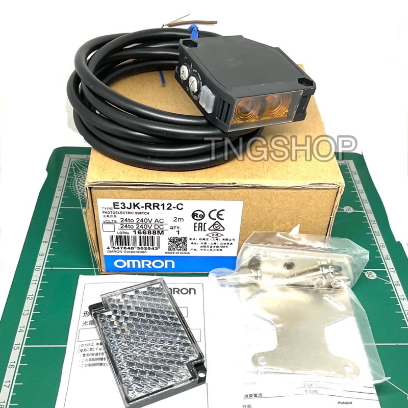 E3JK-RR12-C 2M ยี่ห้อ OMRON ระยะตรวจจับ 100mm - 6เมตร พร้อมแผ่นสะท้อน (E39-R1) มีสินค้าพร้อมส่ง ...