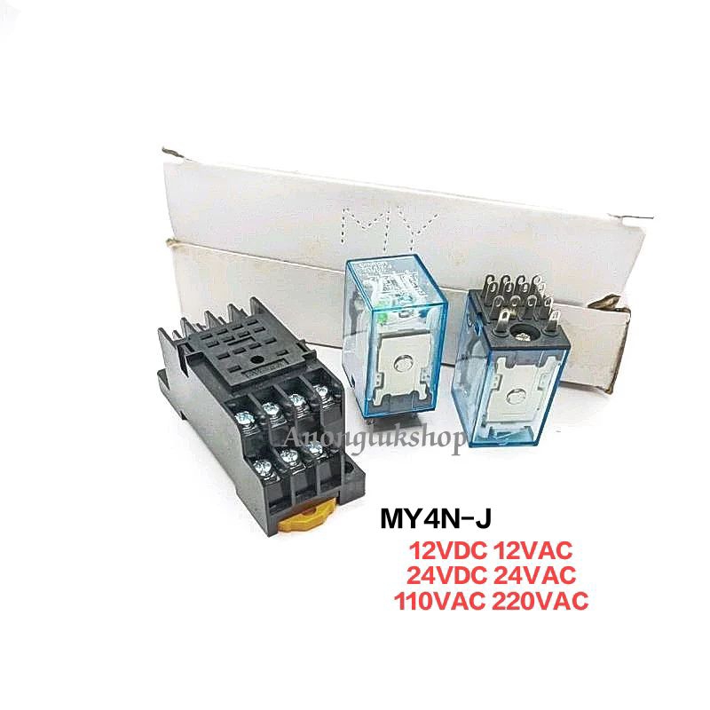 ราคาต่อ 1ตัว 👉👉RELAY MY4N-J 12VDC 24VDC 12VAC 24VAC 110VAC 220VAC PYF ...