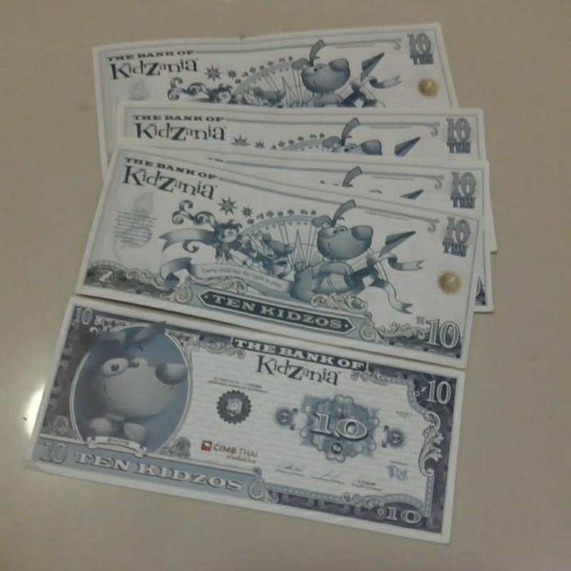 Kidzania 10 kidzos ธนบัตรปลอม ไว้สะสม | Shopee Thailand