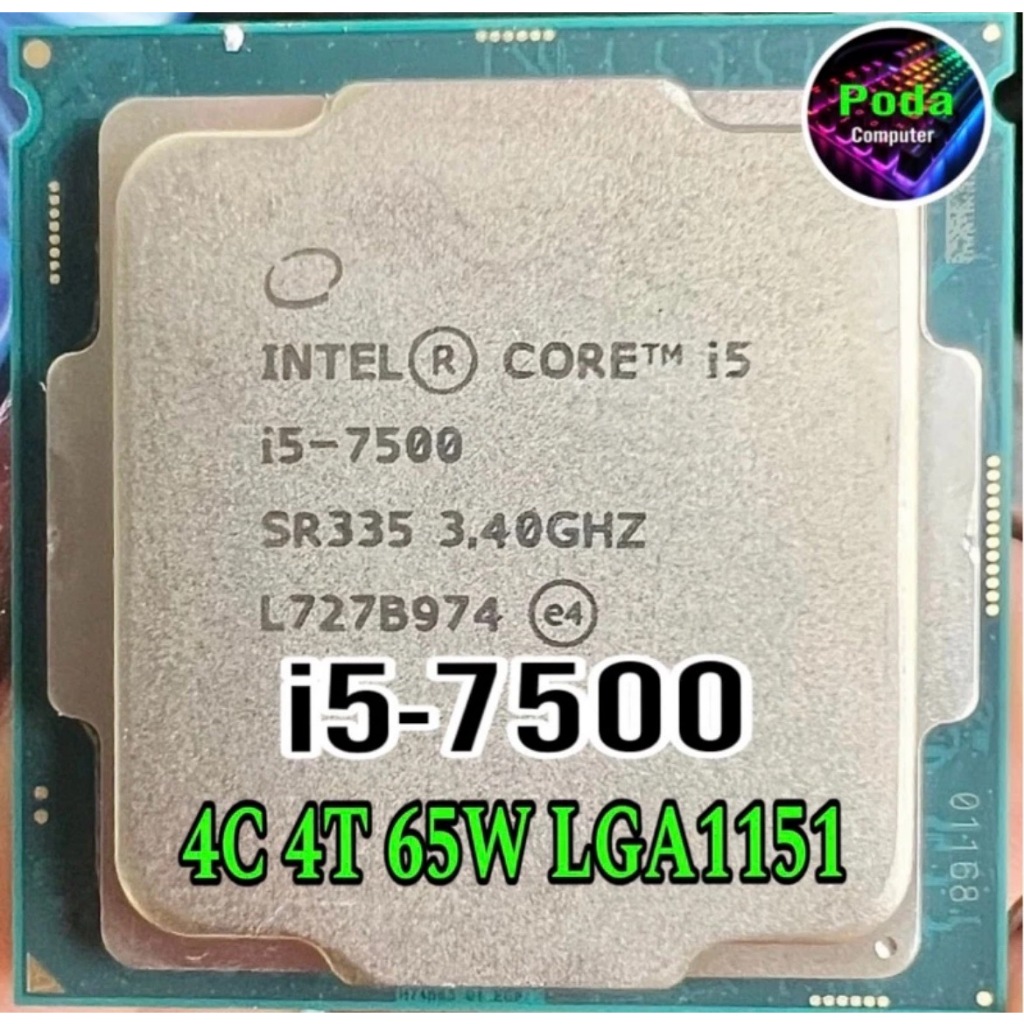 CPU intel i5-6400/ i5-6500/ i5-6600/ i5-7400/ i5-7500/ i5-7600 Socket 1151 ฟรีซิลิโคน1ซอง ...