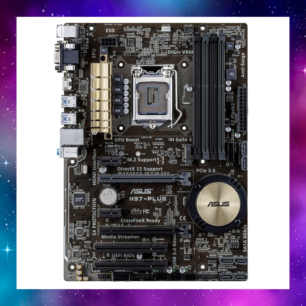 MAINBOARD (เมนบอร์ด) 1150 ASUS H97 PLUS SOCKET1150 GEN4 ใช้งานปกติ ...