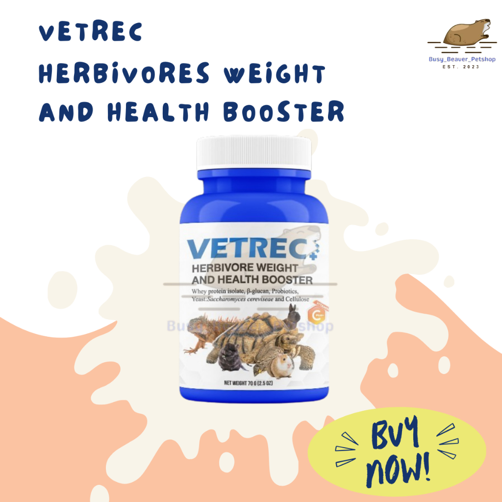 VETREC HERBIVORE WEIGHT AND HEALTH BOOSTER 70กรัม อาหารผงเสริมโปรตีน ...
