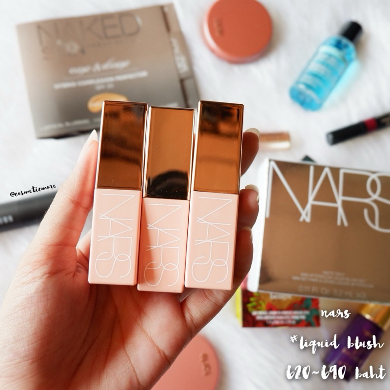 พร้อมส่ง! [แยกขาย] ️ nars afterglow liquid blush 3.2ml/7ml สี orgasm/orgasm rush/dolce vita ...