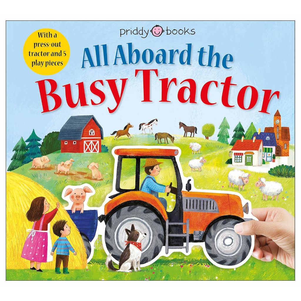 All Aboard The Busy Tractor press out หนังสือเด็ก รถ ภาษาอังกฤษ บอร์ด ...