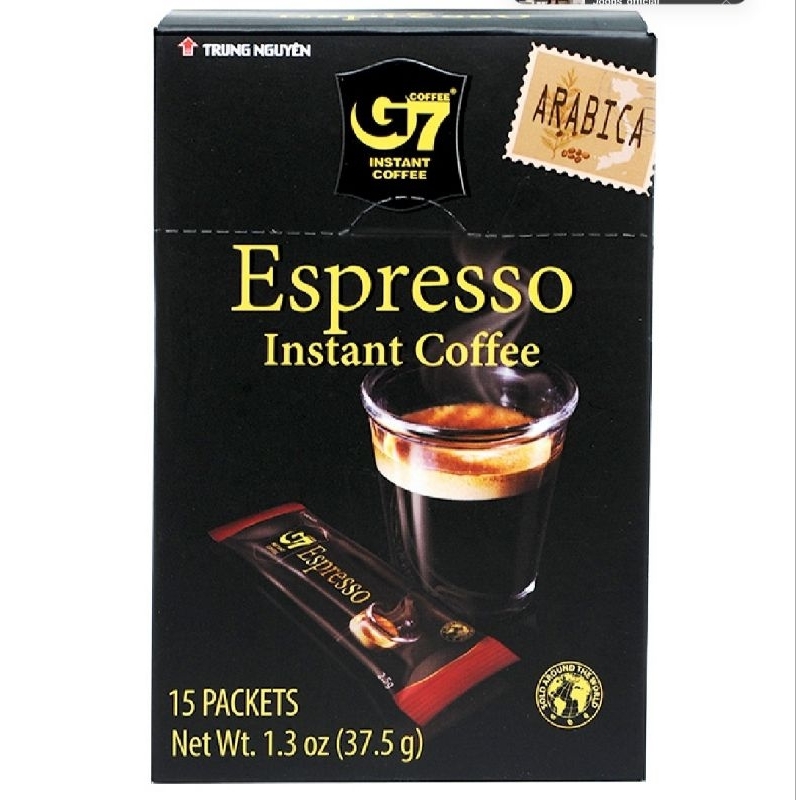 กาแฟดำจีเซเว่นG7 espresso instant coffee( 2.5gx15 packets) | Shopee ...