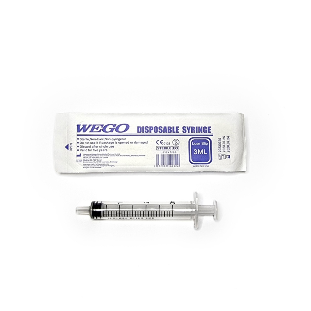 ไซริงค์ ไซริ้ง 3ml, 5ml, 10ml, 20ml Syringe กระบอกฉีดยา ล้างจมูก WEGO ...