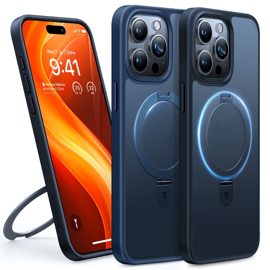 เคสมือถือ Torras UPRO Ostand - Clear, Matte Black 15 Pro/ 15 Pro Max ...