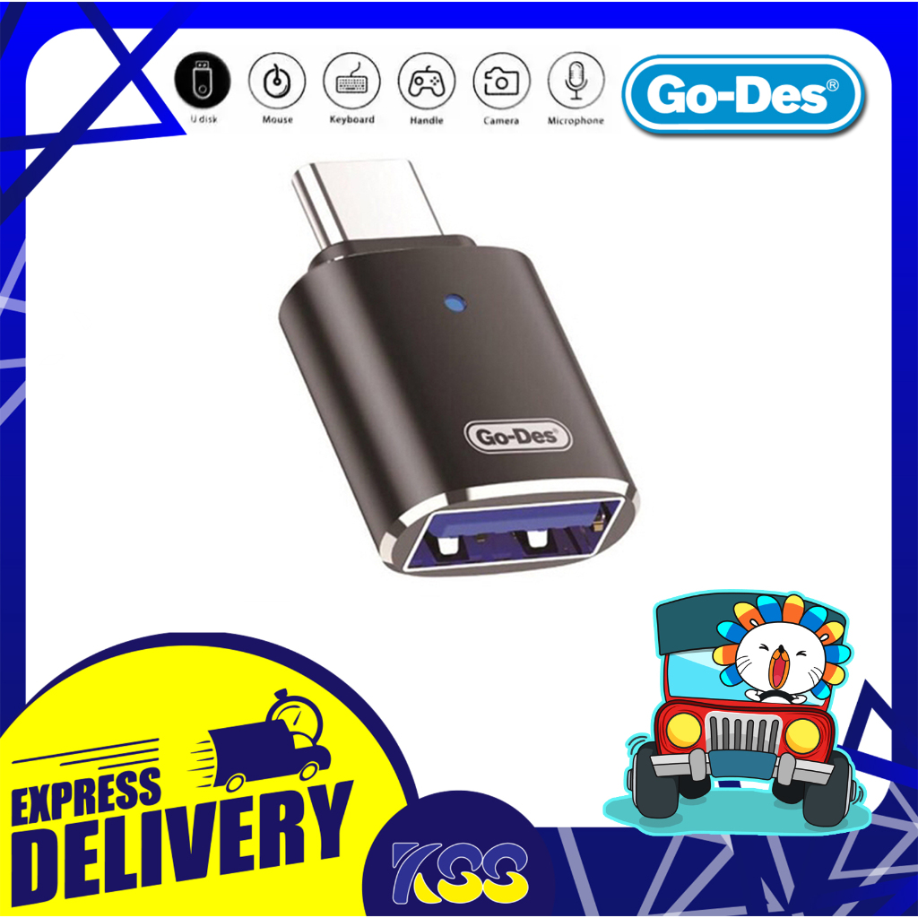 ยูเอสบี OTG GO-DES CONVERTER TYPE-C MALE TO OTG USB 3.0 รุ่น GD-CT036 ...