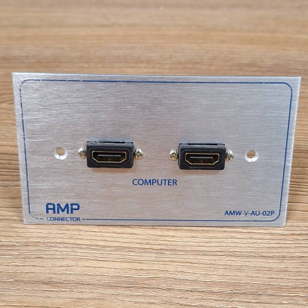 หน้ากากเต้ารับแบบเหล็ก Outlet HDMI หัวงอ ติดในผนัง 12Cm*7Cm มีแบบให้ ...