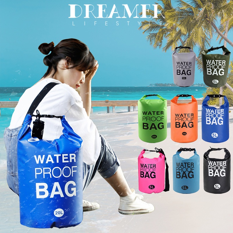 Dreamer กระเป๋ากันน้ำ ถุงกันน้ำ Waterproof Bag Ocean pack 5L 10L 15L 20L | Shopee Thailand
