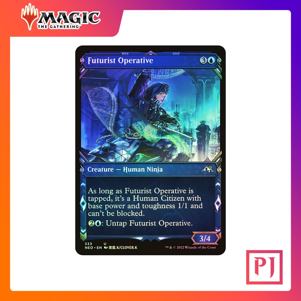 [MTG] Futurist Operative (Showcase) [NEO] [BLUE] [UNCOM] [FOIL] [ENG ...