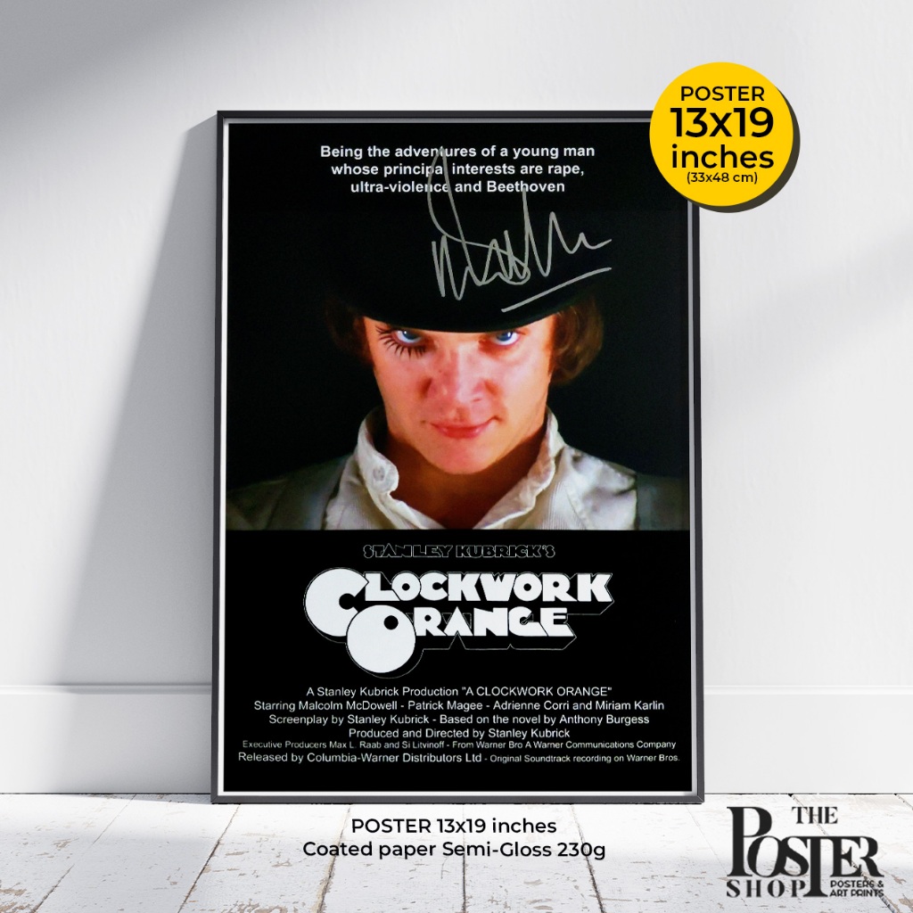 A Clockwork Orange Poster (อะคล็อกเวิร์กออรินจ์) กำกับโดย Stanley ...