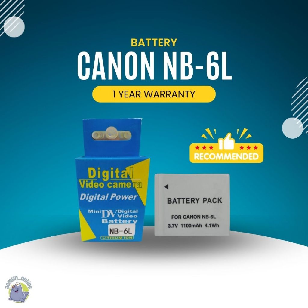 [ประกันแบต 1 ปี] แบตเตอรี่กล้องรุ่น NB6L NB-6L (0011) | Shopee Thailand