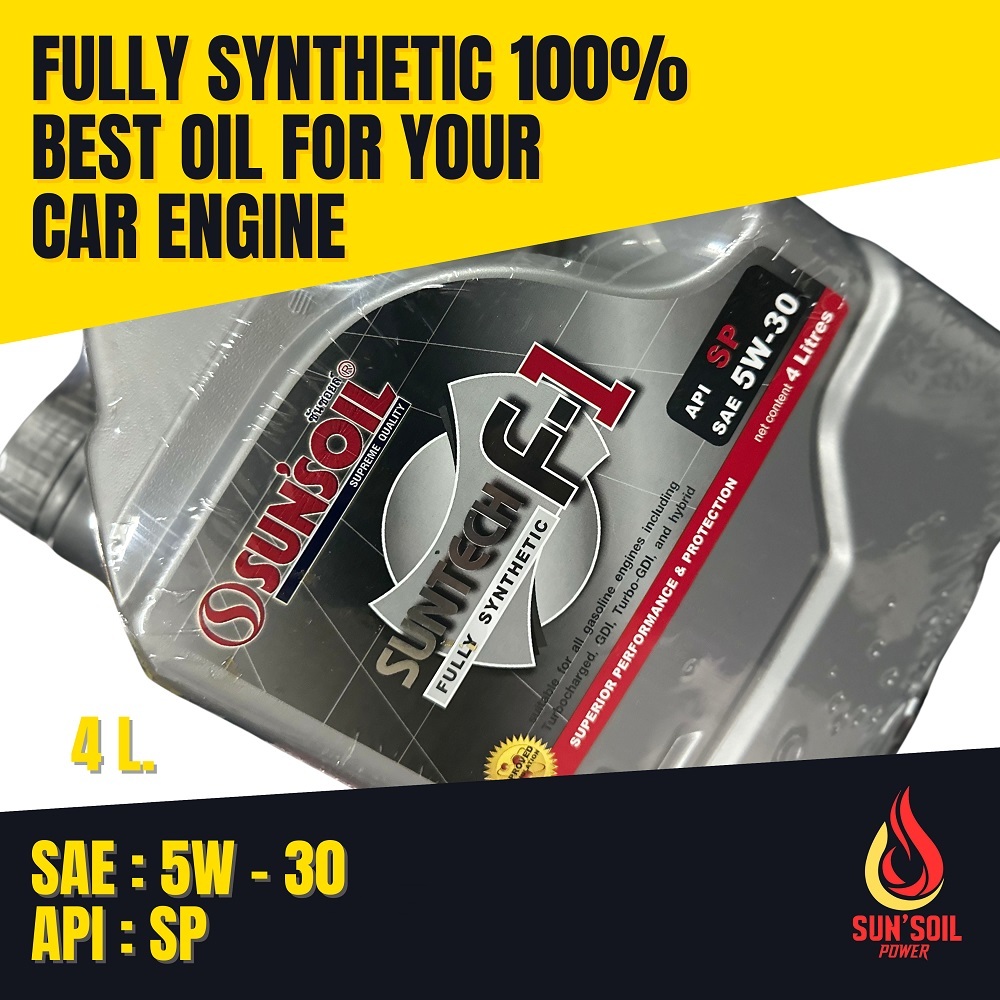 น้ำมันเครื่อง Sun'soil Suntech F-1 ซันซอยล์ ซันเทค เอฟ - วัน F1 5W- 30 /4 ลิตร | Shopee Thailand