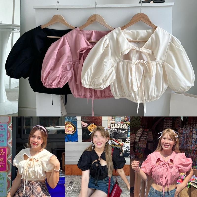 เชิ้ตครอป จั้มเอว เสื้ิอเชิ้ตครอปสาวอวบ อก32-48นิ้ว (มีไซซ์) plussize | Shopee Thailand