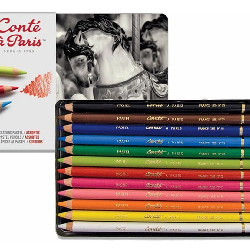 ชุดดินสอสีพลาสเทล 12 สี ในกล่องโลหะ 500015 | Shopee Thailand