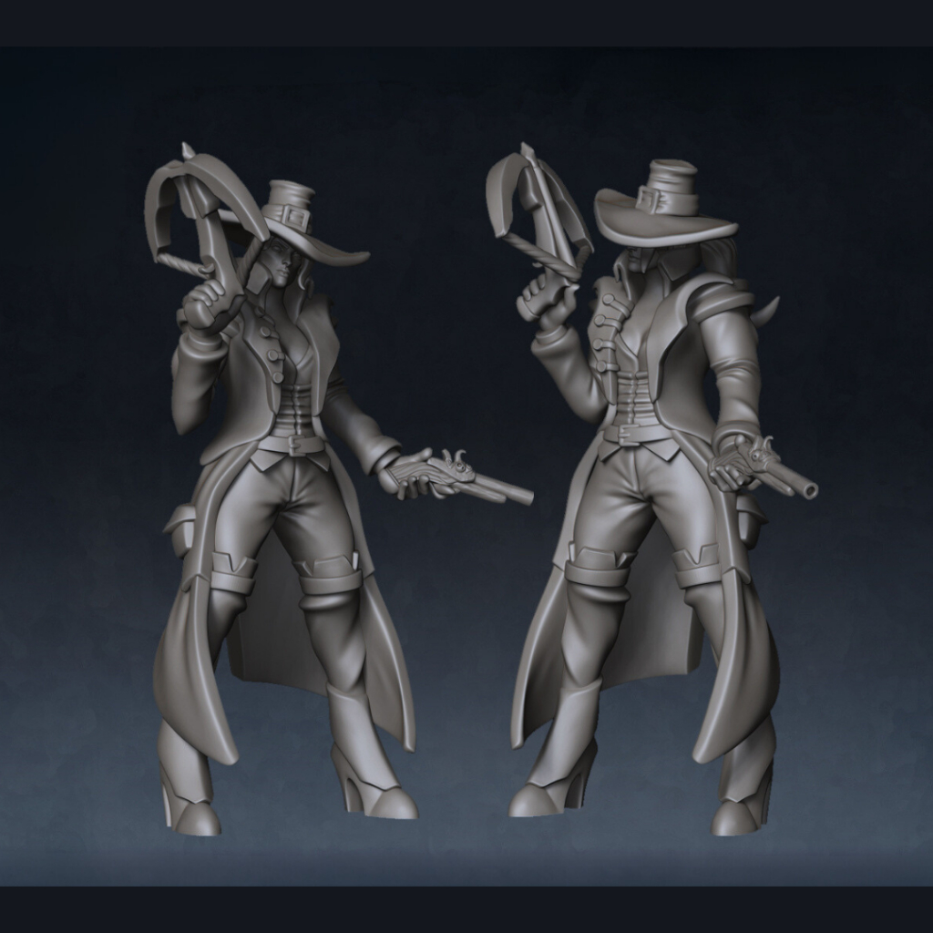 Hellsing Huntress - Humanoid Human / 32mm scale 3D printed miniature ...