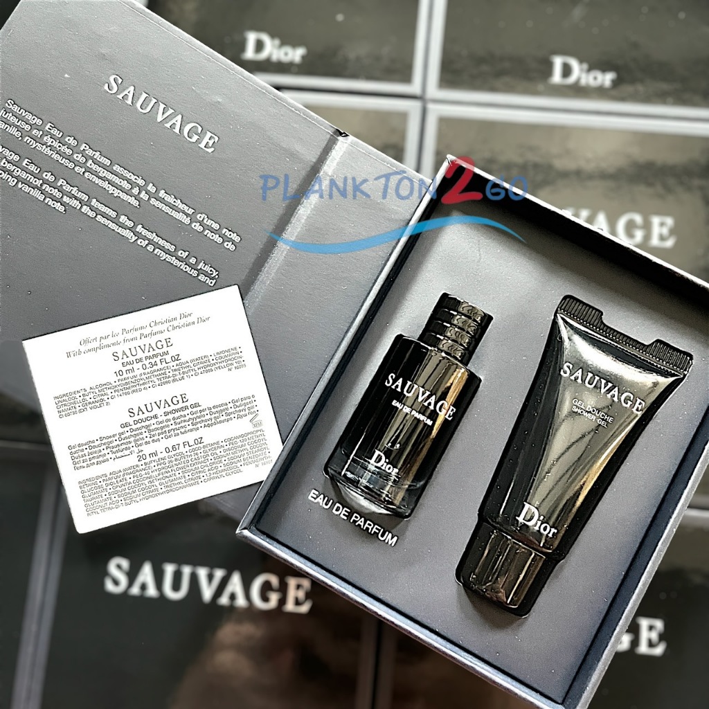 Dior SAUVAGE Combo: EDP 10ml + Shower Gel 20ml ผลิต 2022 | Shopee Thailand